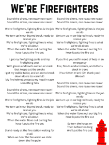 Fire Truck Kids Songs Lyrics and Printable - Easy Family Fun- Print-and ...