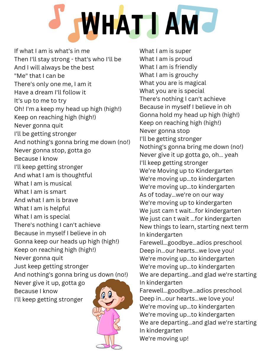 Preschool Graduation Songs For Kids - Easy Family Fun- Print-and-Play ...