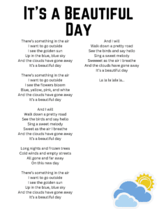 Weather Songs For Kids [Lyrics and Printable] - Easy Family Fun- Print ...